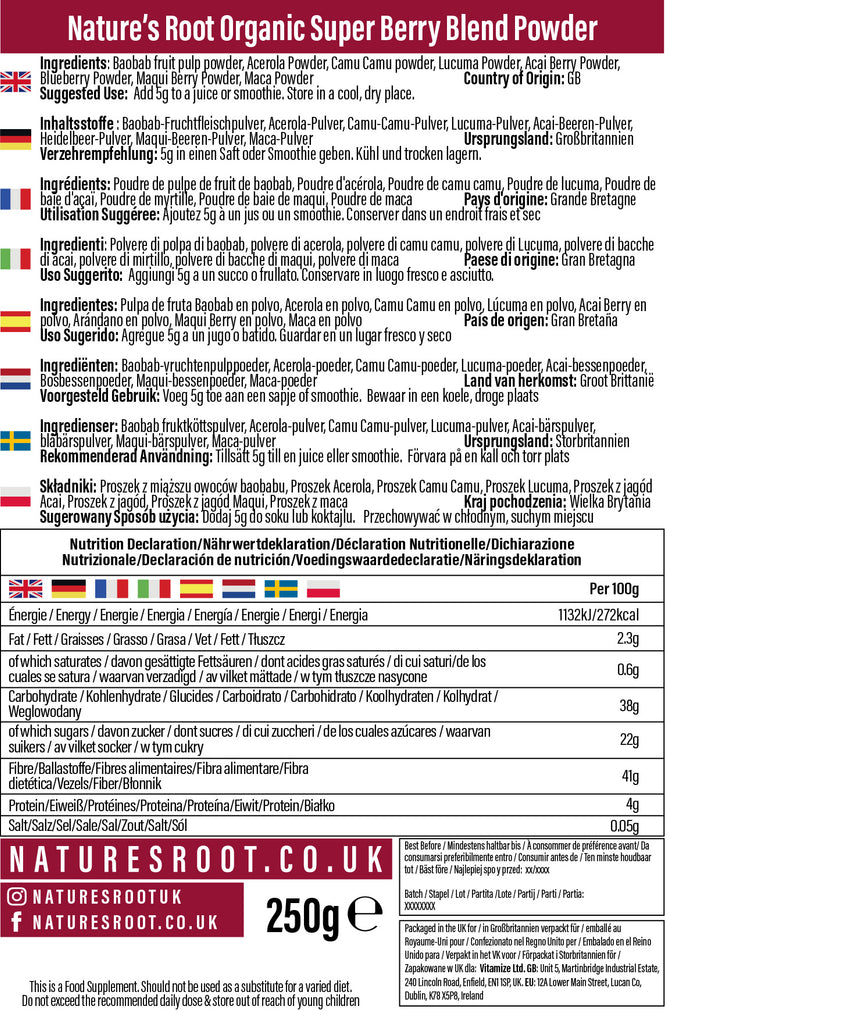 Organic Super Berry Blend Powder | Natures Root